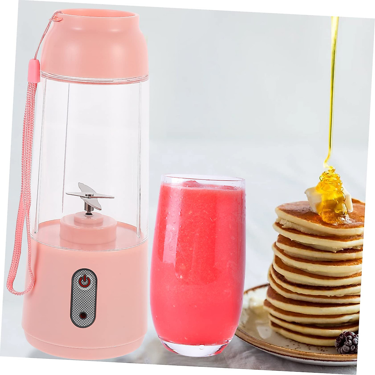 Holibanna 1 Set multifunctional juicer cup individual juicer cup blender shake mixer mini blender USB orange juicer maker travel Stainless steel portable machine