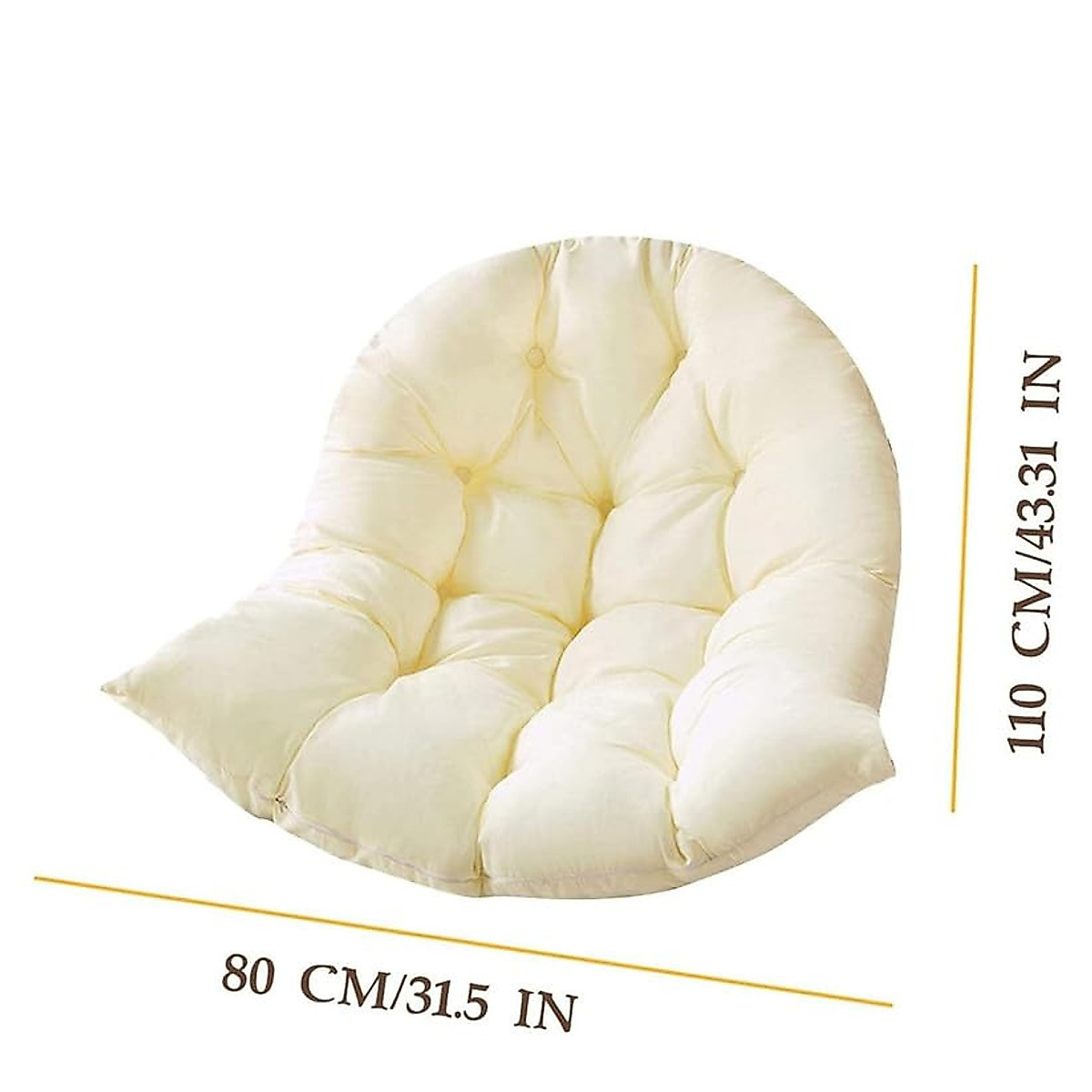 Samtiny Hammock Swing Chair Cushion, Hanging Basket Seat Cushion Pillow, Soft Hanging Egg Chair Back Cushions Pads, for Indoor and Outdoor Garden Offices