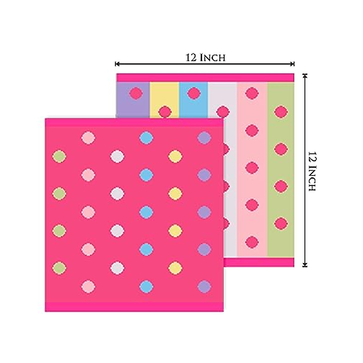 ORIGINAL KIDS Wash Cloth - Bath Time Sugar and Spice Set of 12 Washcloths - 100% Cotton Jacquard Super Soft Colorful Absorbent Quick Dry Easy Care Face Towel Face Cloth Gift - 12x12 - Pink Multicolor