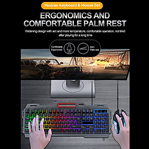 Gaming Keyboard And Mouse PC RGB Backlit Keyboard Rubber Keycaps Wired Keyboard Mouse Gamer Gaming Mouse