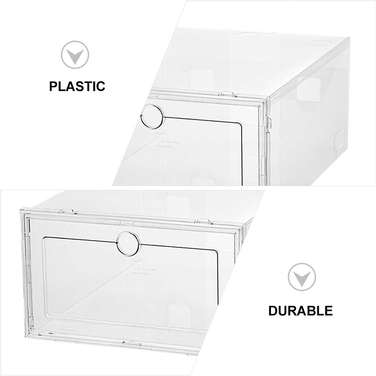 Homoyoyo 4pcs Sneaker Containers Organizer for Cabinets Sneaker Storage Shoe Pp Wall Bracket