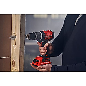 CRAFTSMAN V20 Cordless Hammer Drill Kit, 1/2 inch, 2 Batteries and Charger Included (CMCD732D2)