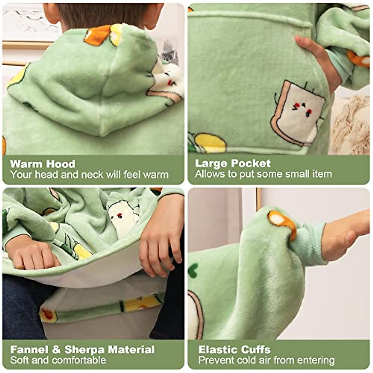 Wearable Blanket Hoodie Oversize, Classic Oversize Hoodie Wearable Sweatshirt, Cozy Blanket Sweatshirt Hoodie