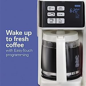 Hamilton Beach FlexBrew Trio 2-Way Coffee Maker, Compatible with K-Cup Pods or Grounds, Combo, Single Serve & Full 12c Pot, White