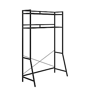 Novogratz Beverly Over-The-Bed Storage for Twin & XL Twin Beds, Black Oak