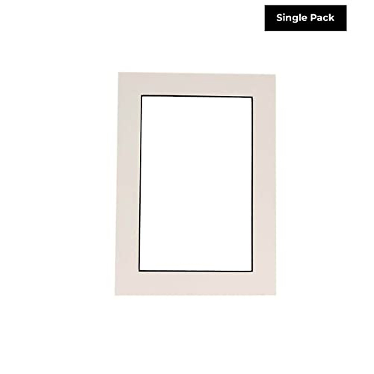 8.5x11 Precut White with Black Core Picture Matboard for 5.5x8.5 Picture - for Frames Measuring 8.5 x 11 Inches - Bevel Cut Matte to Display Art Measuring 5.5 x 8.5 Inches - Acid Free ONE MAT