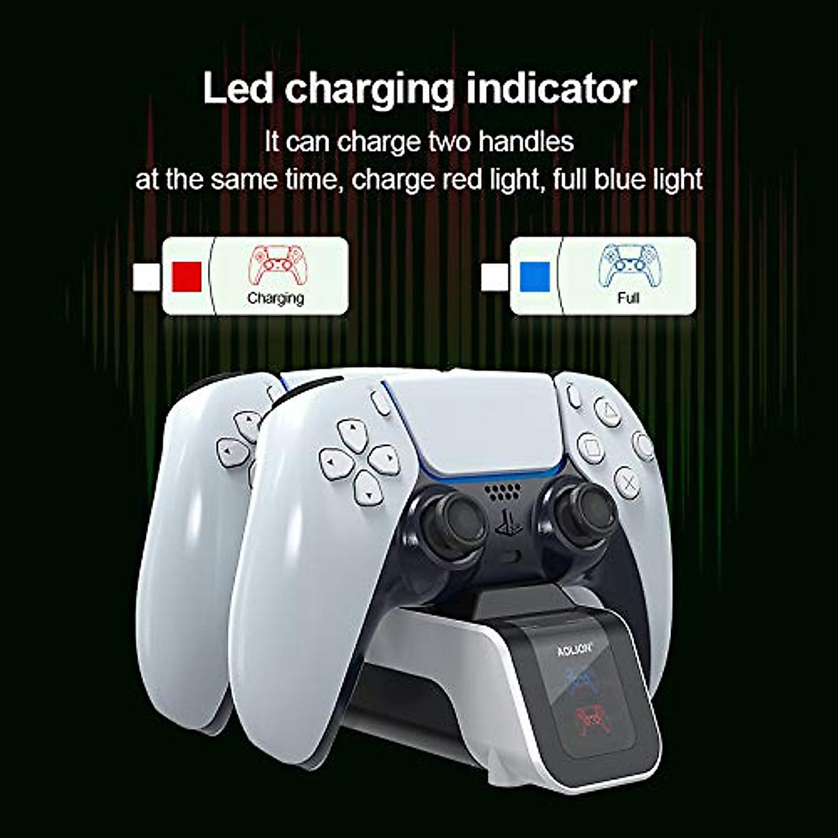 Kouzin Suitable for PS5 Fast Charge Charging Base Gamepad Charger Base