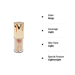 Charlotte Tilbury Mini Hollywood Flawless Filter, Travel Size, 2 Fair - Customizable Face Liquid Makeup Booster, Tinted Primer, Foundation, Highlighter, Moisturizer