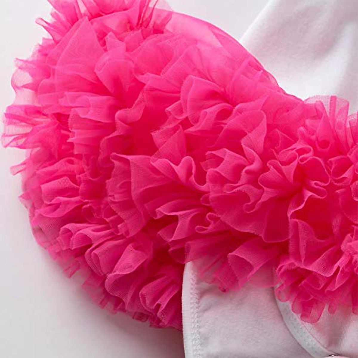 It’s My 1/2 / 1st / 2nd Birthday Outfit Baby Girls Romper Tutu Dress with Ruffle Tulle Skirt + Shiny Crown Headband Cake Smash Dress Clothes 2PCS Set for Photo Shoot Hot Pink 1/2 Birthday 6-12 Months