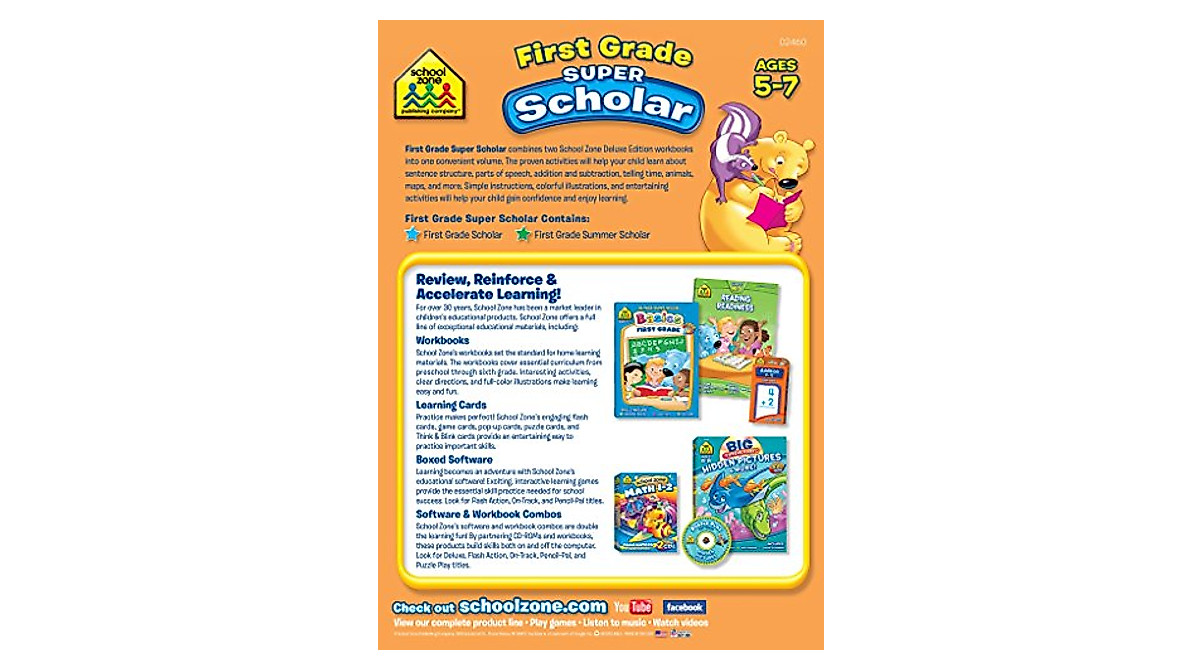First Grade Super Scholar Workbook - Educational Activities for Ages 5-7