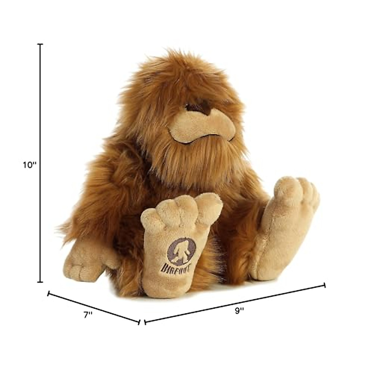 Aurora® Mysterious Fantasy Big Foot Stuffed Animal - Mythical Companion - Imaginative Adventures - Brown 12.5 Inches