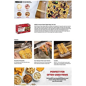 Nesco Vacuum Sealer Pint Zipper Bags - 50 count
