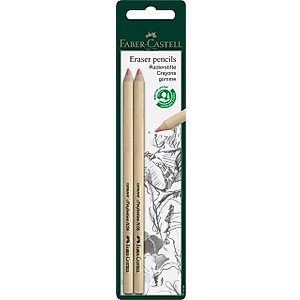 Faber-Castel Eraser Pencils, 2-Pack, 2 Count (Pack of 1), Multicolor