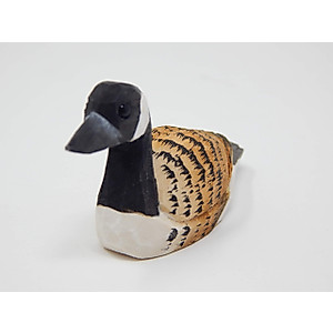 Canada Goose Bird Ornament Wood Hanging Figurine Holiday Decoration Handmade Carving Small Animal