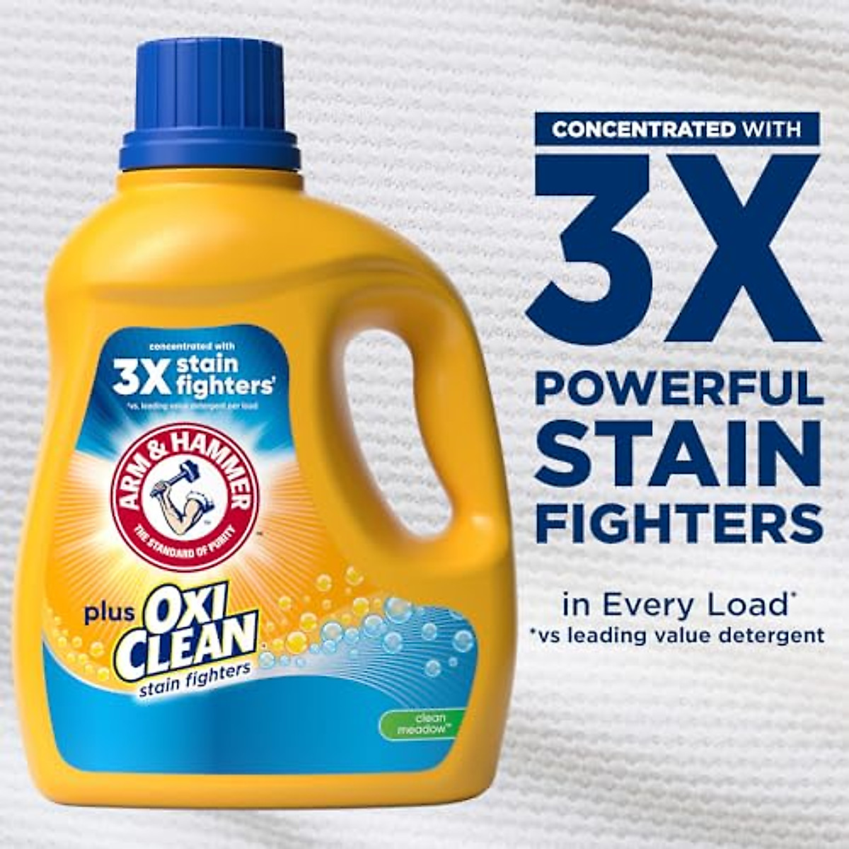 Arm & Hammer Plus OxiClean Clean Meadow, 77 Loads Liquid Laundry Detergent, 100.5 fl oz