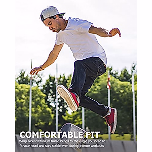 MONODEAL Bone Conduction Headphones Bluetooth Open Ear Headphones Wireless IPX5 Waterproof Headset with Microphone Sport Headphones Long Battery Life Earphones for Runners Fitness Cycling