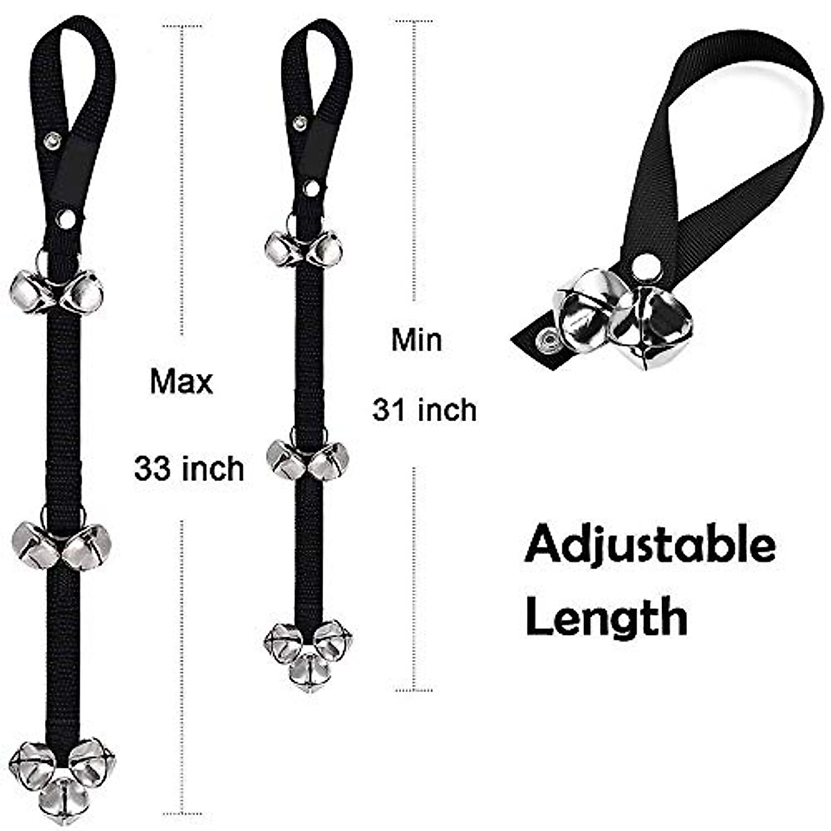 LVYOUIF Dog Doorbells Puppy Bells for Dog Training and Housebreaking Your Doggy Premium Quality - 7 Extra Large Loud 1.4 DoorBells Adjustable Length