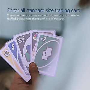 150 Pack Trading Card Sleeves, Toploaders Consist 50 Hard Plastic Card Protectors + 100 Clear Soft Sleeves for Baseball Game Sports Collectible Trading Card（3" x 4" regular）