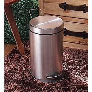 King International 1.3 Gallon Step Bathroom Trash Can, bathroom garbage can, bathroom trash can with lid Inside Removable Bucket, 7''X10'', bathroom accessories set, Wastebasket, Garbage Container Bin