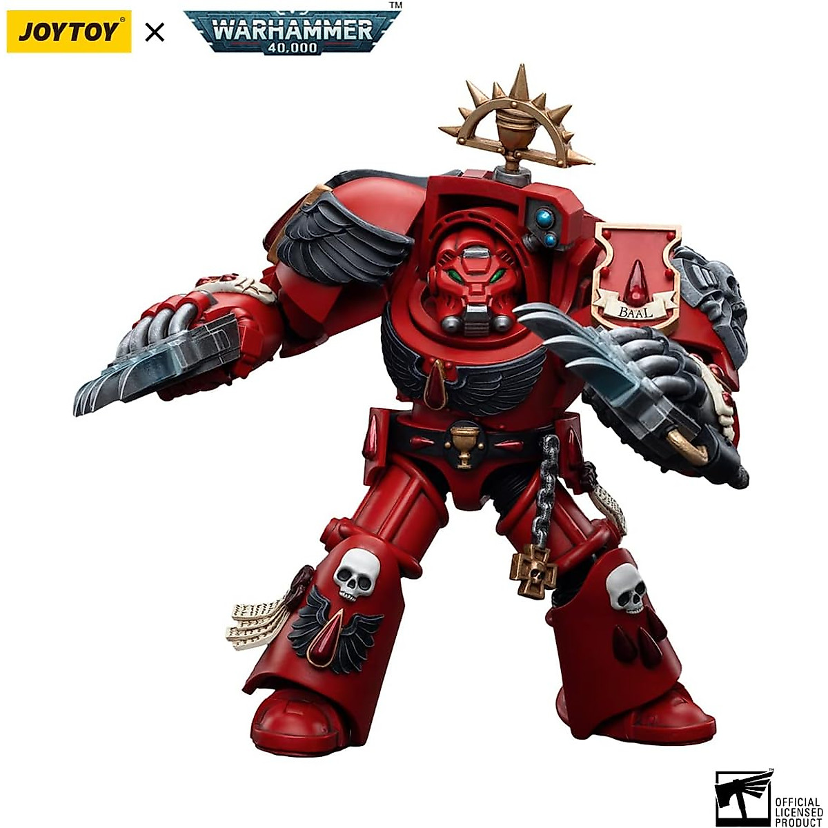 Joytoy 1/18 Action Figure Warhammer 40k Mecha 5.3in High Model Toy Blood Angels Assault Terminators Brother Tyborel