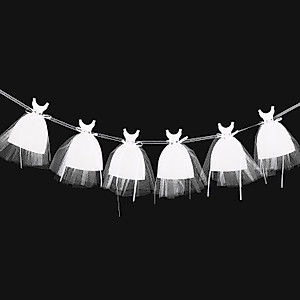 Bridal Shower Banner - Core Decorations for Bride and Groom, Bridal Wedding Dress Banner, Bride to Be Chair Decoration for Engagement Party Supplies