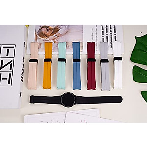 kitway Band Compatible for Samsung Galaxy Watch 5 Pro Band 45mm / Galaxy Watch 5/6 Bands 40mm 44mm Band, Galaxy Watch 6 Classic 43mm 47mm, No Gap Silicone Sport Strap