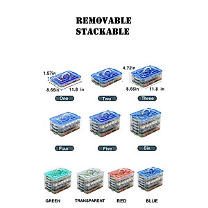 TIAN CHEN Refrigerator Organizer Bins, Plastic Food Storage Containers with Lids, 3-Layer, BPA free, Stackable Food Organizer Keeper for Snack, Vegetables, Meat, Fish (Transparent)