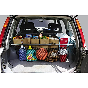 KEEPER Ratcheting Cargo Bar - Black/Silver, Adjustable from 40"-70" - Comes with 60” x 24” Storage Net (5060)