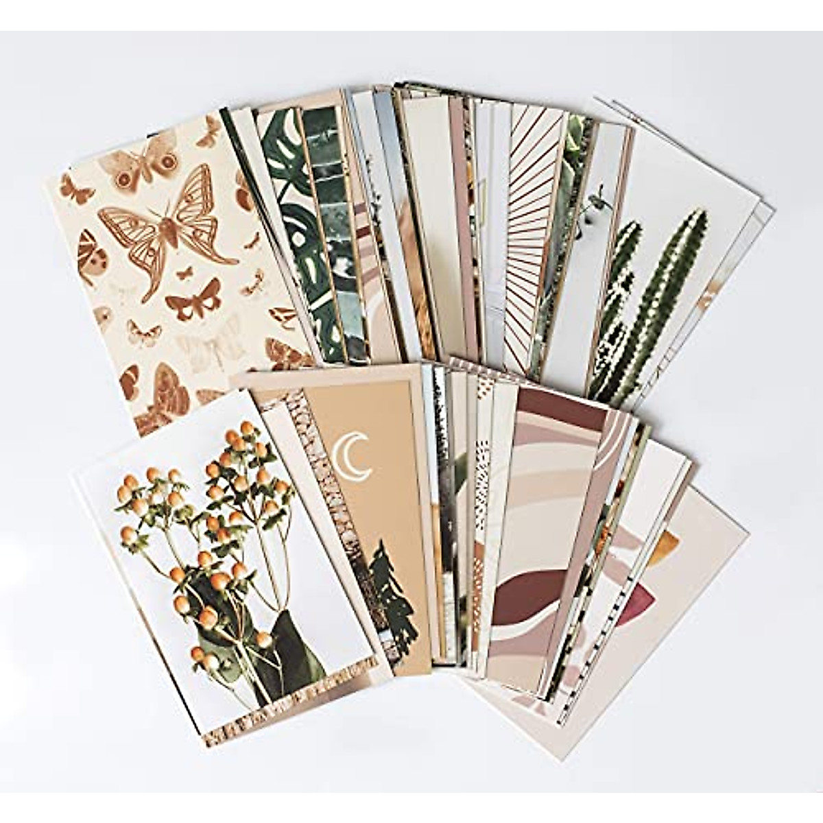 Artivo Boho Wall Collage Kit Aesthetic Pictures, Cute Bedroom Decor for Teen Girls, 50 Set 4x6 inch, Plant Wall Art Collage Kit, Boho Trendy Decor Photo Collection