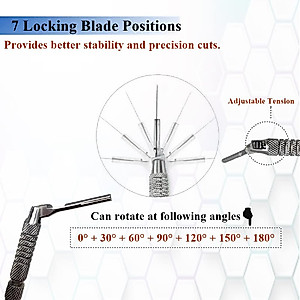 Scalpel Handle #4 Adjustable Stainless Steel Knife, With 180° Rotation Blade Holder Fits Blades No. 20-25 for Students & Biology Labs, DIY Crafts, Model Making, Repair Equipment