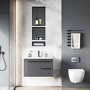 XZETORA Shower Niche SMC Material 40(20+14+6) X16in Niche for Shower Wall Shower Niches Ready for Tile Shower Niche Shelf