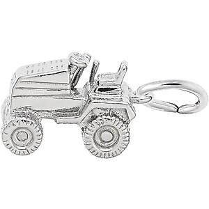 Rembrandt Riding Lawn Mower Charm - Metal - Sterling Silver