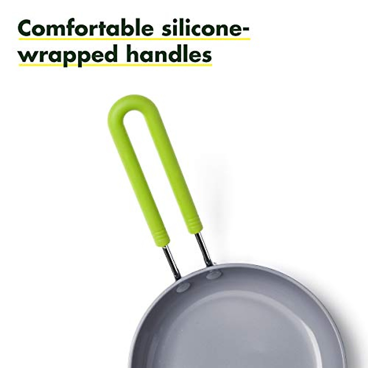 GreenPan Mini Healthy Ceramic Nonstick, 5" Square Egg Pan, PFAS-Free, Dishwasher Safe, Stay Cool Handle, Black