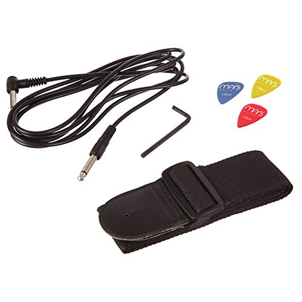 RockJam RJEG02 6 String Electric Guitar Beginner Kit with 10-Watt Amp, Gig Bag & Accessories-Black, Right, (RJEG02-SK-BK)