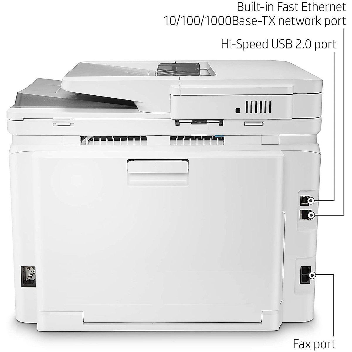 HP Color Laserjet Pro M283fdwA Wireless All-in-One Laser Printer, Print Scan Copy, Remote Mobile Print, Auto 2-Sided Printing, 22 ppm, 250-Sheet, Works with Alexa, Bundle with JAWFOAL Printer Cable