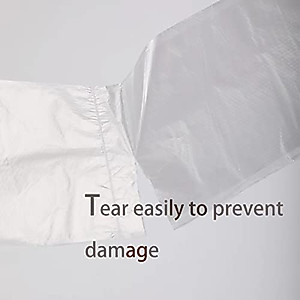 Small Clear Trash Bags，Small Garbage Bags 0.52 Gallon，Bathroom Trash Can Bin Liners, Small Plastic Bags for Bathroom Bedroom Office Garbage Can（White 10)…