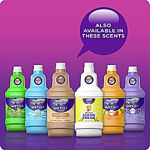 Swiffer WetJet Antibacterial Solution Refill for Floor Mopping and Cleaning, All Purpose Multi Surface Floor Cleaning Solution, Fresh Citrus Scent, 1.25 Liters (2 Pack)