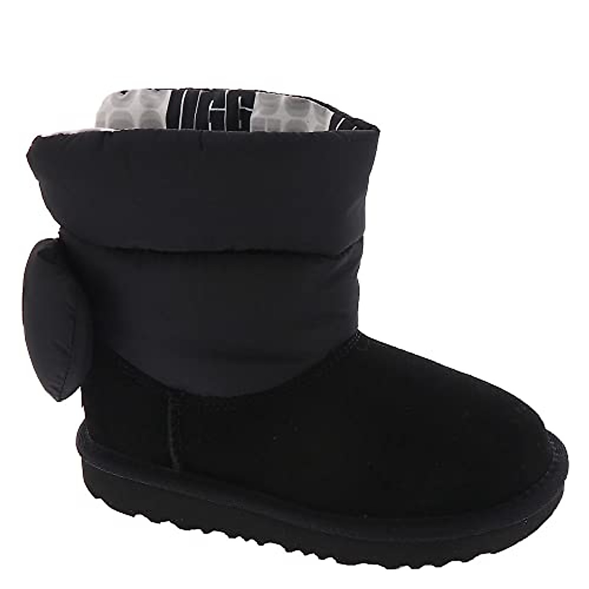 UGG Unisex-Child Bailey Bow Maxi Boot, Black, 2 Big Kid