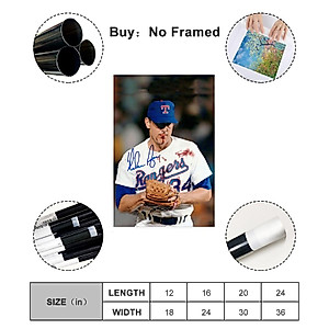 BIVVI Nolan Ryan Canvas Poster Wall Art Decor Print Picture Paintings for Living Room Bedroom Decoration Unframe: Unframe:12x18inch(30x45cm)