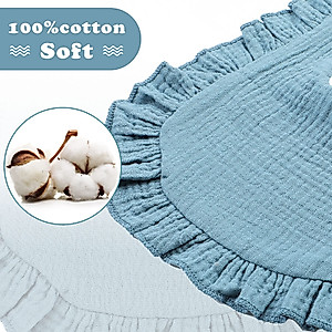 Jiuguva 10 Pack Muslin Baby Bibs Cotton Drool Bandana Bibs Solid Colors Lap Shoulder Newborn Bibs Adjustable Baby Bibs Set for Toddler Infant Unisex Boys Girls Teething Drooling