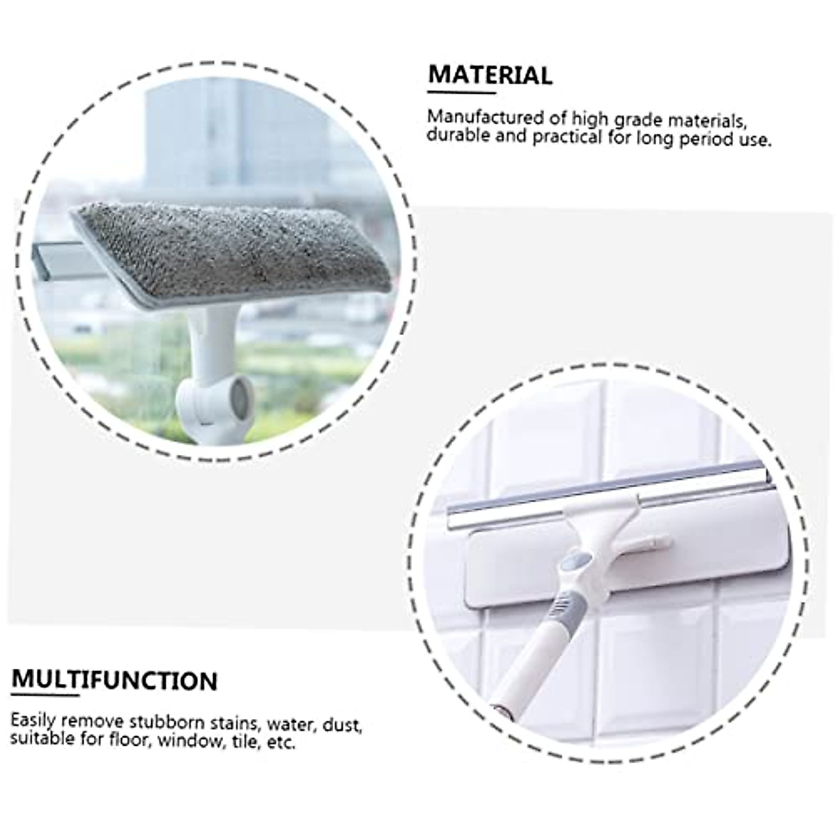 SEWOART 1pc Tile Steam Cleaner Microfiber Mop Hand Steam Cleaner Telescopic Window Cleaner Retractable Cleaner Cleaning Brush Equipment Floor Water Removal Mop 180° Rotary Mop Detachable