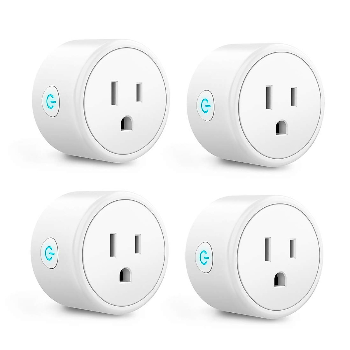 Aoycocr Alexa Smart Plugs - Mini Bluetooth WIFI Smart Socket Switch Works With Alexa Echo Google Home, Remote Control Smart Outlet with Timer Function, No Hub Required, ETL/FCC Listed 4 Pack