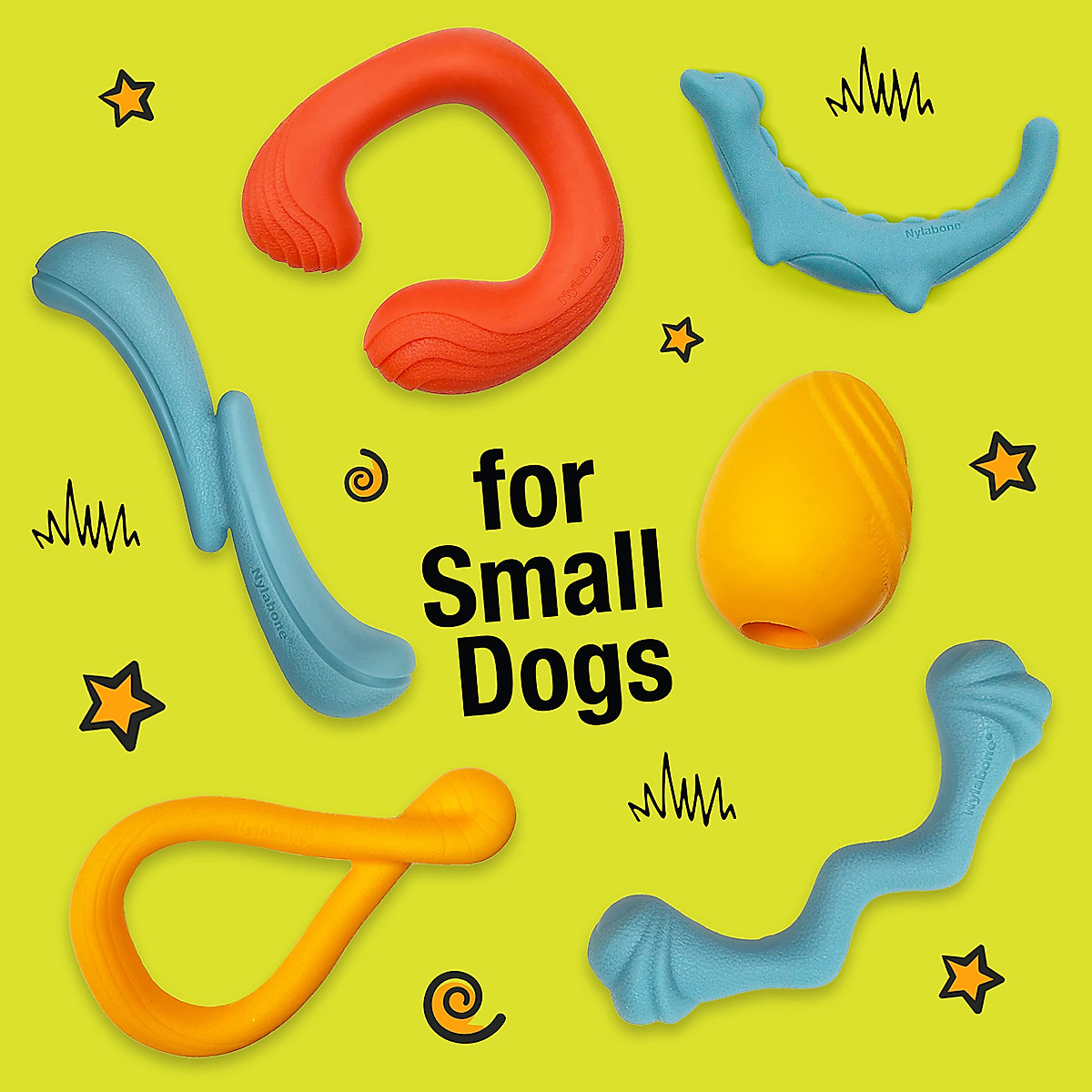 Nylabone C-Shuu Interactive Dog Toy for Small Dogs – Lightweight Squishy Dog Chase Toy for Creative Play & Dog Exercise