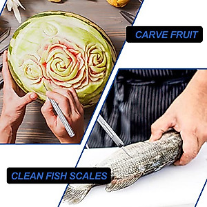 #28 Heavy Duty Concave Carving Hobby Blade, Carbon Steel Knife Blades for Craft Knives Chiseling, Shaving or Cutting Layers, 100 Pieces (Pointed Style,1.77 x 0.35 Inch)