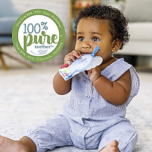 Infantino Crystal Clear Teething Mitten - Teethe & Play Wearable Soft “Mitten” with 100% Paint-Free, Dye-Free Textured Silicone. Easy-Grasp Natural Rubber Teether for Baby (Koala)