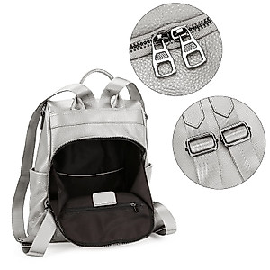 YALUXE Backpack Purse for Women Anti-Theft Leopard Genuine Leather School Travel Daypack