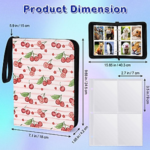 400 Pockets Card Binder, 4-Pocket Trading Card Binder Album Holder Storage Book for Game Cards with 50 Removeable Sleeves, Ideal Baseball Binder Fit 400 Cards, Gift for Kids Adults