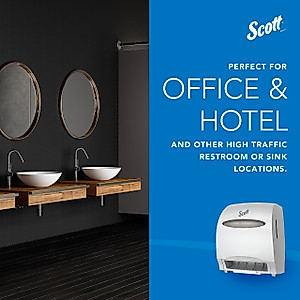 Scott Essential Hard Roll Paper Towel Electronic Dispenser (48858), Fast Change, White 12.7" x 15.76" x 9.57"