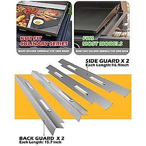 Wind Guards for Blackstone 36 Inch Griddle, Blackstone Griddle Accessories, Stainless Steel Magnetic Wind Screen, Compatible with Rear Grease Cup, Hood and Side Shelf, Gas Saving