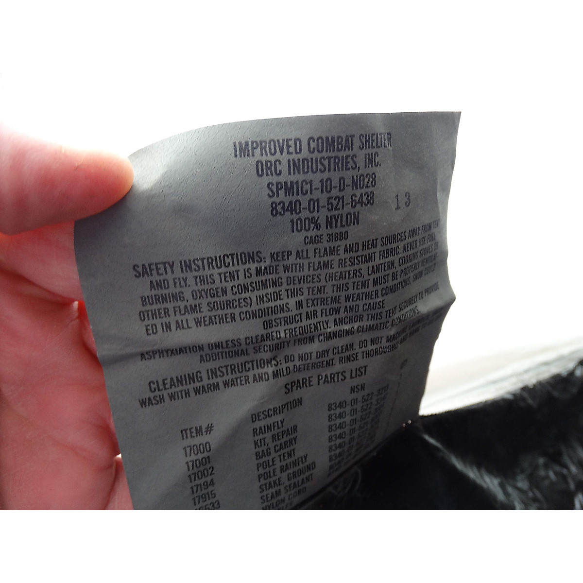 ORC US Army Issue Universal Improved Combat Shelter Tent Complete ACU Digital NSN 8340-01-521-6438